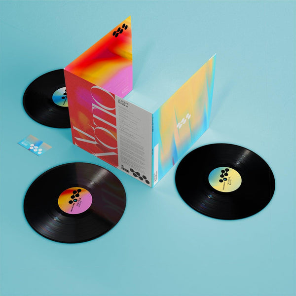Triple Disc Packaging Mockup: Opaque or Transparent Vinyl – Notional Art
